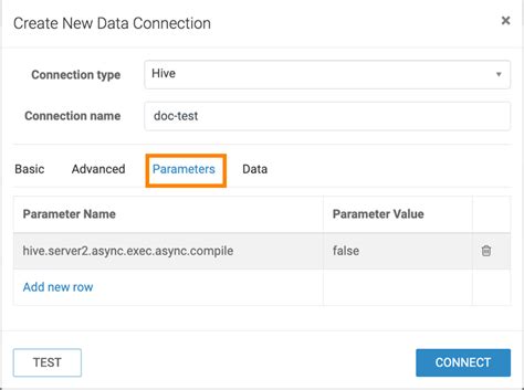 creating a cloudera ai data connection to a hive data warehouse