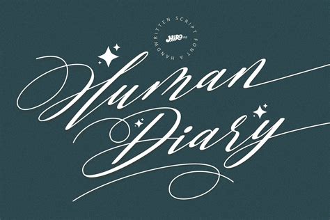 Human Diary Fuente Por Hirostd · Creative Fabrica
