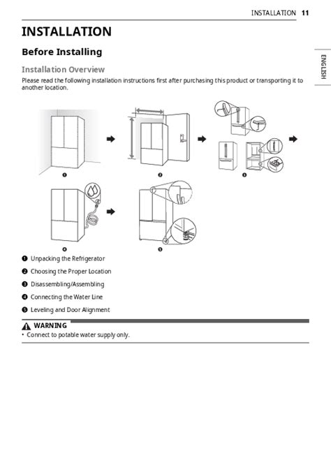 Lg Lrfgc2706s 27 In Cu Ft French Door Refrigerator Instruction Manual