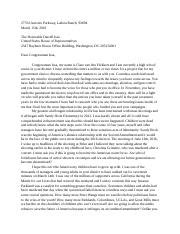 Letter To A Congressmandocx 27762 Antonio Parkway Ladera Ranch 92694