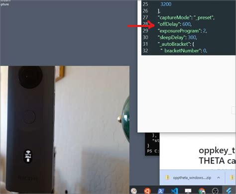 ricoh theta sleep delay and off delay api usage camera 360 developer