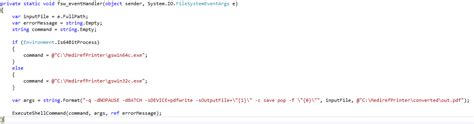 C GhostScript PS To PDF With Images Only Work During Debug Mode In Visual Studio Stack Overflow