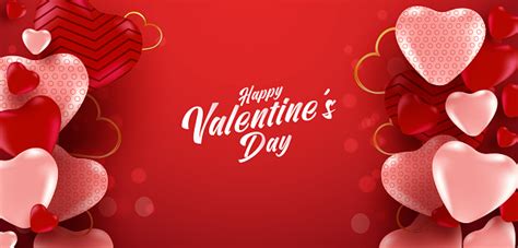 발렌타인 데이 세일 포스터 또는 배너많은 달콤한 하트와 보케 효과 붉은 색 배경에 프로모션 및 쇼핑 템플릿 또는 사랑과 발렌타인 데이 0명에 대한 스톡 벡터 아트 및 기타