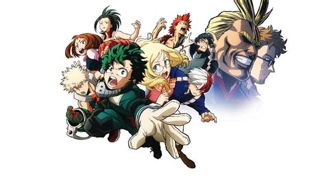 My Hero Academia Two Heroes Hd Wallpaper Featuring Iconic Heroes And
