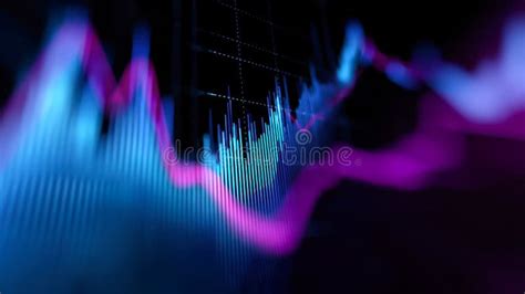 Colorful Data Visualization Illustrating Market Trends With Dynamic Graphs And Lines Stock