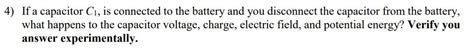 Solved If a capacitor Cı is connected to the battery and Chegg com
