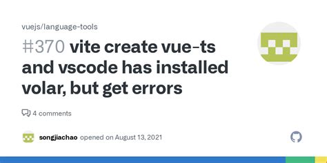 Vite Create Vue Ts And Vscode Has Installed Volar But Get Errors