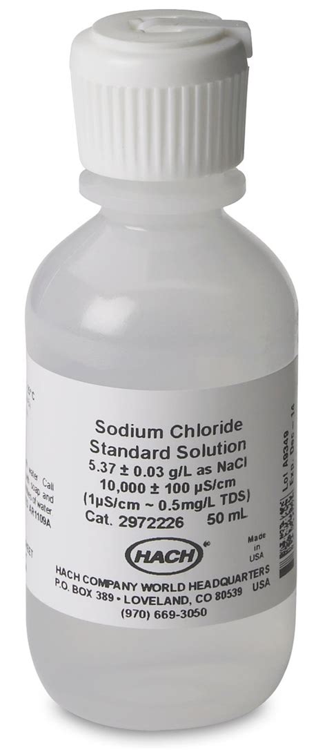 Conductivity Standard Solution 10000 µs Cm Nacl 50 Ml Hach Sea