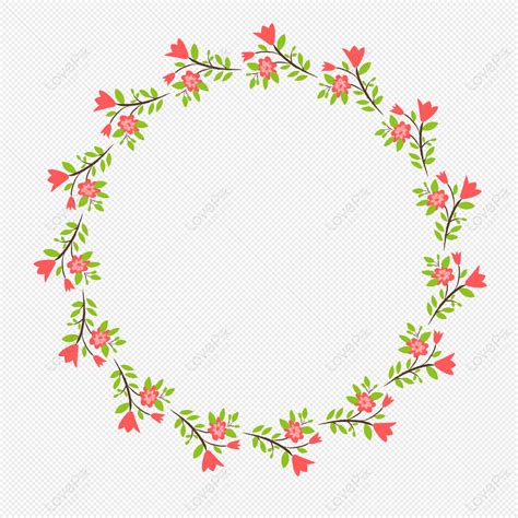 손으로 그린 봄 식물 꽃 테두리 배경 벡터 브러시 Png 일러스트 무료 다운로드 Lovepik