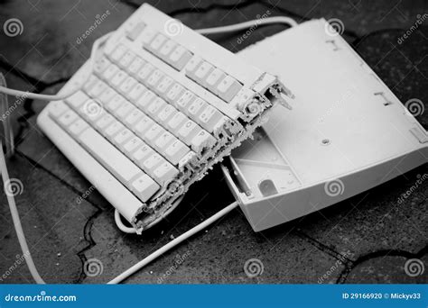 Broken Keyboard Stock Photo Image Of Information Frustration