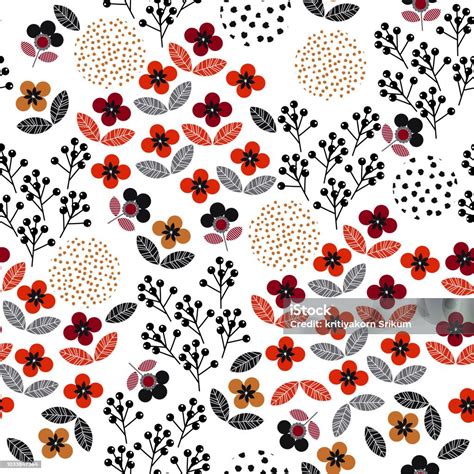 다채로운 기하학적 자유 꽃 완벽 한 패턴의 현대 Samll 규모 패션 섬유 및 모든 지문에 대 한 벡터 일러스트 레이 션 디자인에 꽃 모티브 그리기에 대한 스톡 벡터 아트