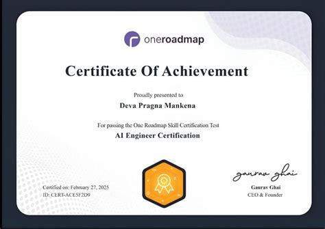 Deva Pragna Mankena On Linkedin Oneroadmap Aiengineer Java