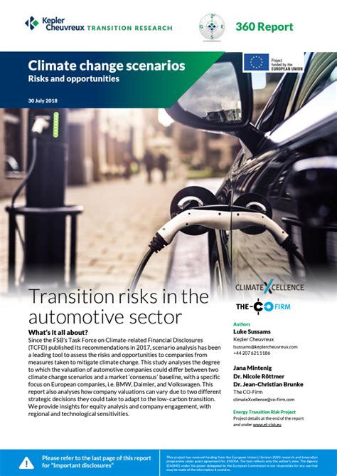 Transition Risks In The Automotive Sector Altiorem