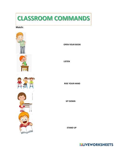 Commands English As A Second Language Esl Worksheet In 2025 English As A Second Language