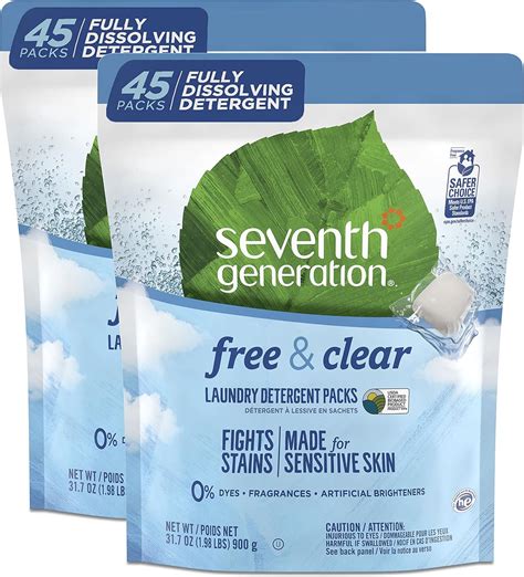 Seventh Generation Laundry Detergent Packs Free And Clear