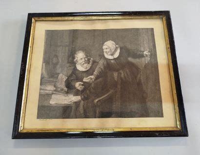 Rembrandt After Print The Shipbuilder And His Wife Framed