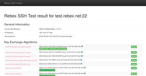 A Screenshot Of A Test Of The Example Ssh Server