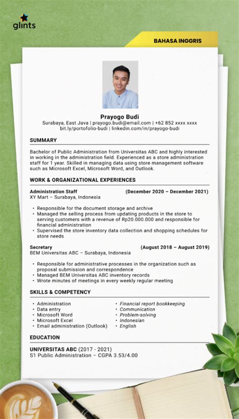 36 Contoh Cv Lamaran Kerja Dan Template Gratisnya