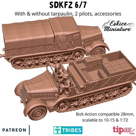 Sdkfz 6 7 28mm By Eskice Miniature Wargaming3d