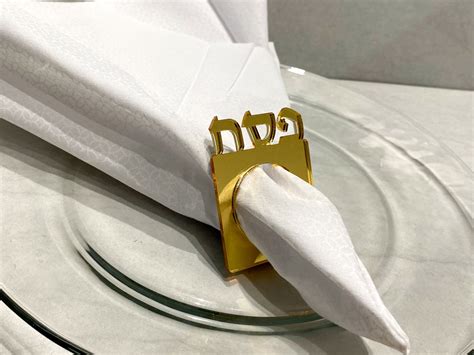 Acrylic Passover Napkin Ring Pesach Napkin Holder Napkin Ring For