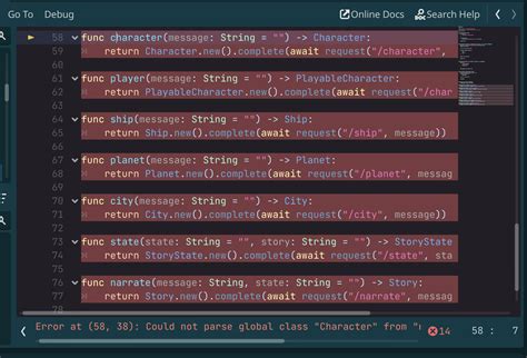 when a file has syntax errors and is preloaded the project gives