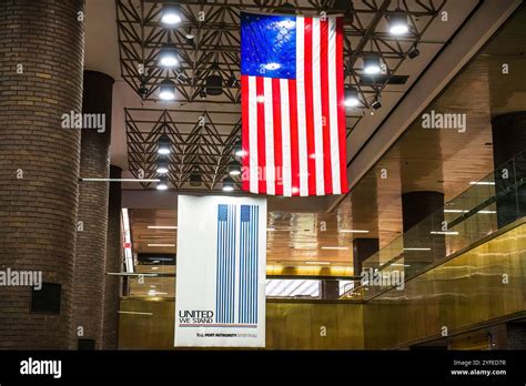 Port Authority Midtown Bus Terminal In New York City Usa A Bus