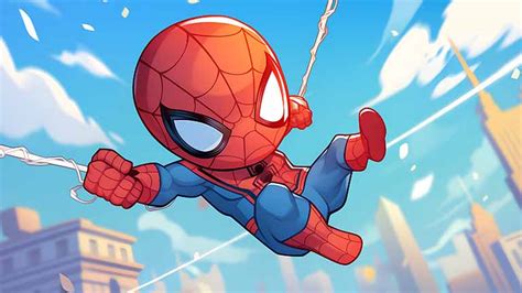 Chibi Spiderman Venom Face Artwork Venom Art Superhero Comic