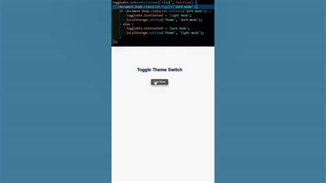 Day 2599 Toggle Theme Switcher Using Javascript Coding