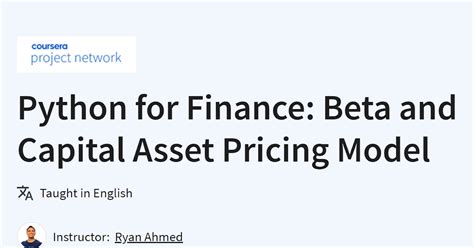 Python For Finance Beta And Capital Asset Pricing Model ~ Computer