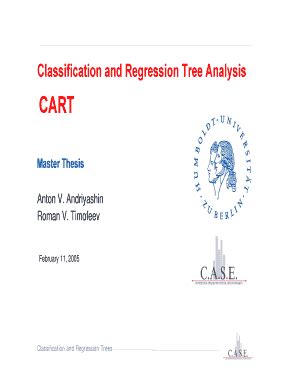 Fillable Online Classification And Regression Tree Analysis Fax Email Print PdfFiller