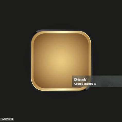 금색과 프리미엄 원형 단추 검은색 배경에 고급 사각형 배너 직사각형 금색 프레임 벡터 일러스트레이션 디자인의 금색 단추 0명에
