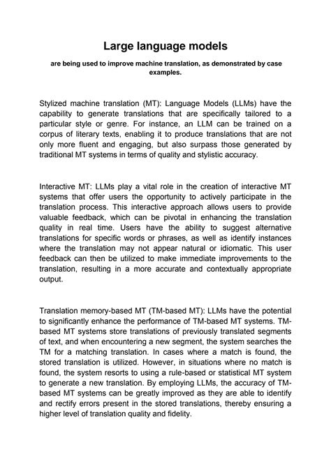 Solution New Trends In Machine Translation Using Large Language Models