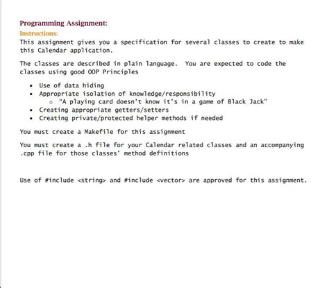 Solved This Assignment For C Gives You A Specification For Chegg