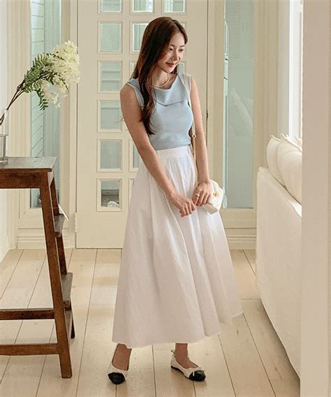 플레어 롱 주름스커트 2 Size 에이블리