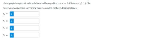 Solved Use A Graph To Approximate Solutions To The Equation Chegg