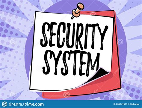 Text Sign Showing Security System Conceptual Photo System Designed To Detect Intrusion Or