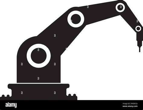 Industrial Robot Icon Vector Illustration Symbol Design Stock Vector