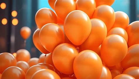 3d 오렌지 풍선 배경 3d 주황색 풍선 3d 풍선 풍선 배경 일러스트 및 사진 무료 다운로드 Pngtree