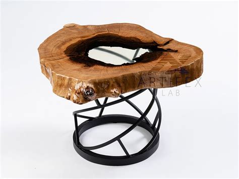 live edge walnut and resin coffee table artifex lab coffee table