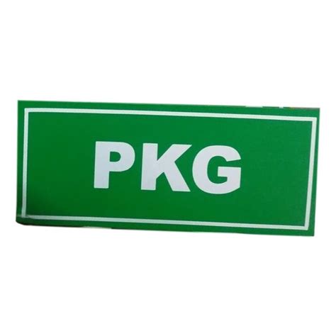 Acrylic Green And White 2inch Rectangular Name Plate For Office At Rs