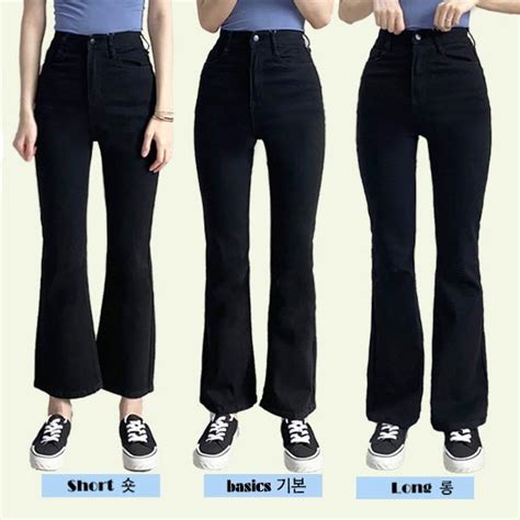 핫투 당일 체형보정 숏 기본 롱 ~2xl] 3기장 쫀쫀 탄력 스판 허리밴딩 롱 부츠컷 하이웨스트 면팬츠 위시버킷
