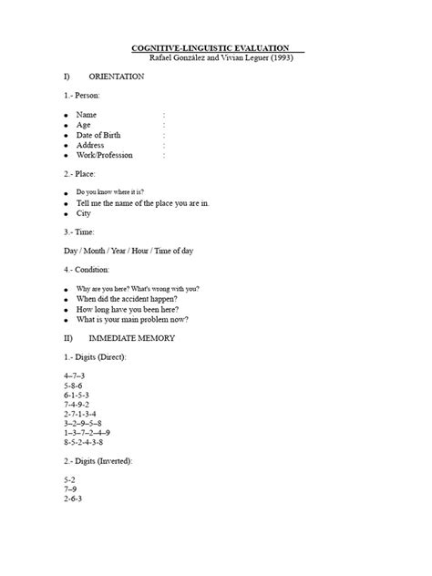 Cognitive Evaluation Pdf Cognition Cognitive Science