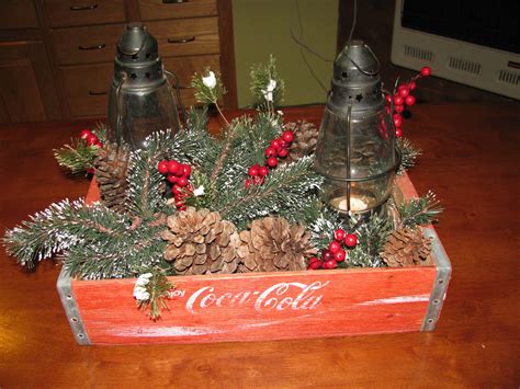 Coke Crate Christmas Centerpiece Coca Cola Crate Decor Ideas Coca
