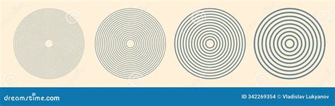 Radial Element With Random Dots Circles Rings As Particles Diffusion