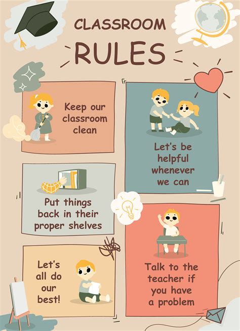 School Rules Poster Templates
