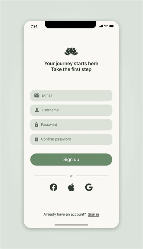 User Friendly Sign Up For Aether Wellness App In App Design