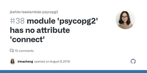 Module Psycopg2 Has No Attribute Connect · Issue 38 · Jkehler