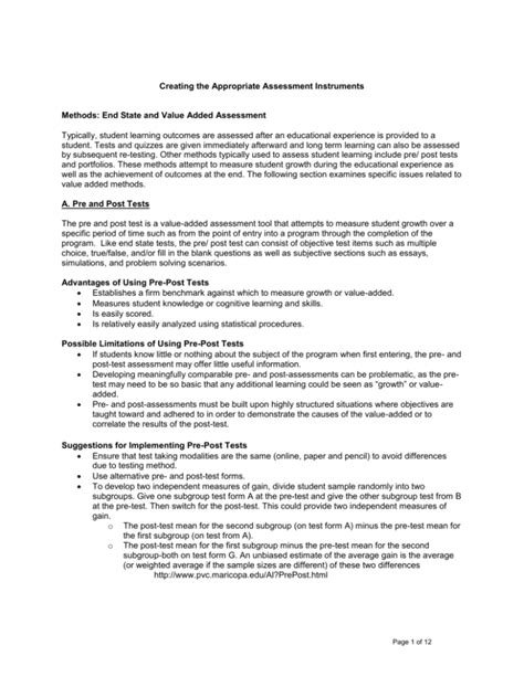Developing Assessment Instruments