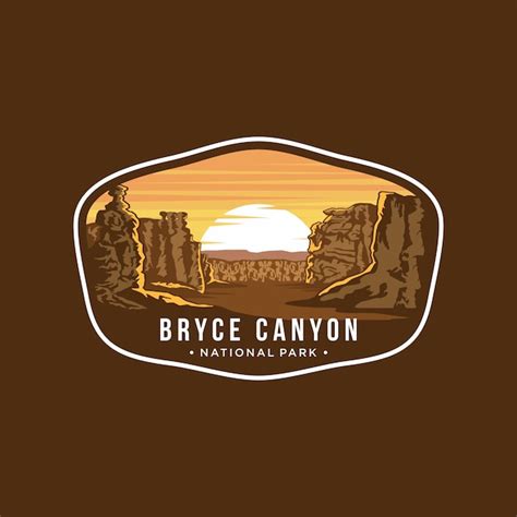 Premium Vector Bryce Canyon National Park Emblem Patch Logo Illustration
