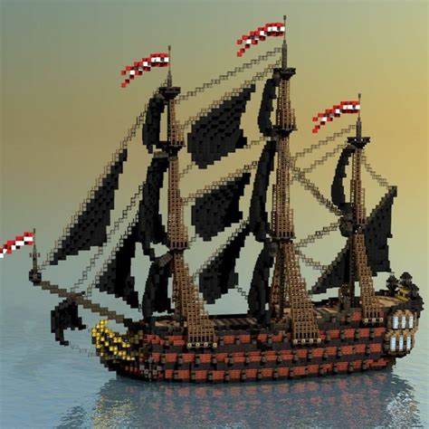 Minecraft Pirate Ship Blueprint